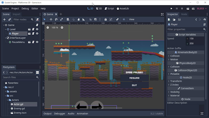 Build 2d prototype games using godot engine 2d server mechanics godot ...