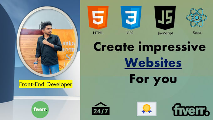 Create Custom Responsive Website Using Html Css Js React By Webtechnos Fiverr