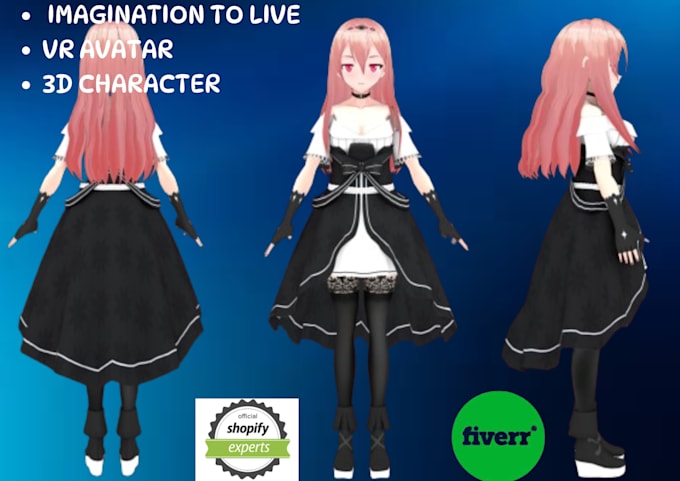 Create custom 3d vrchat avatar anime rex furry avatar for vrchat by ...