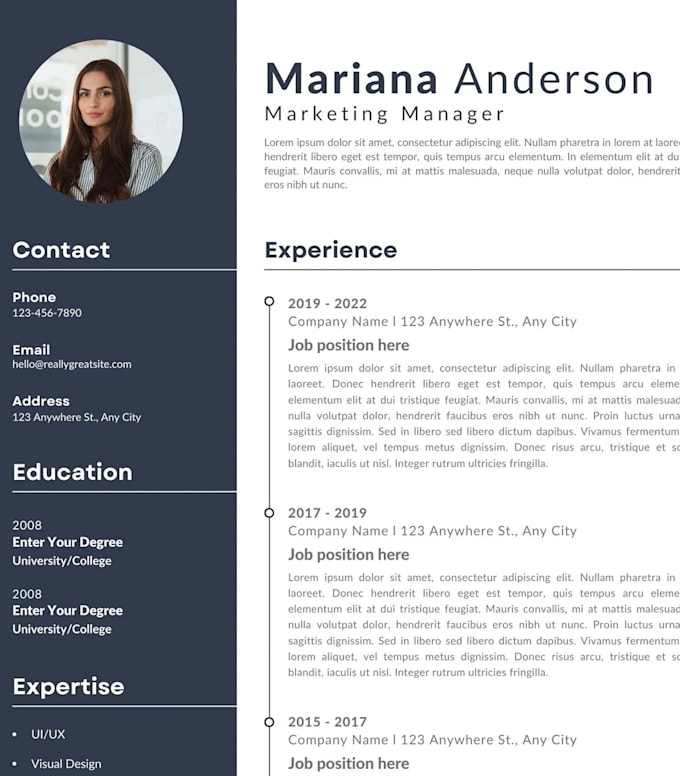 Create your curriculum vitae by Labstone | Fiverr