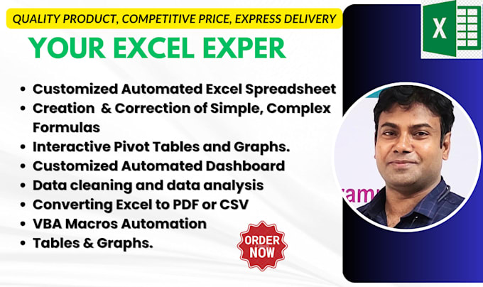 Custom spreadsheets, data analysis, and automation by Mdobaidur1995 | Fiverr