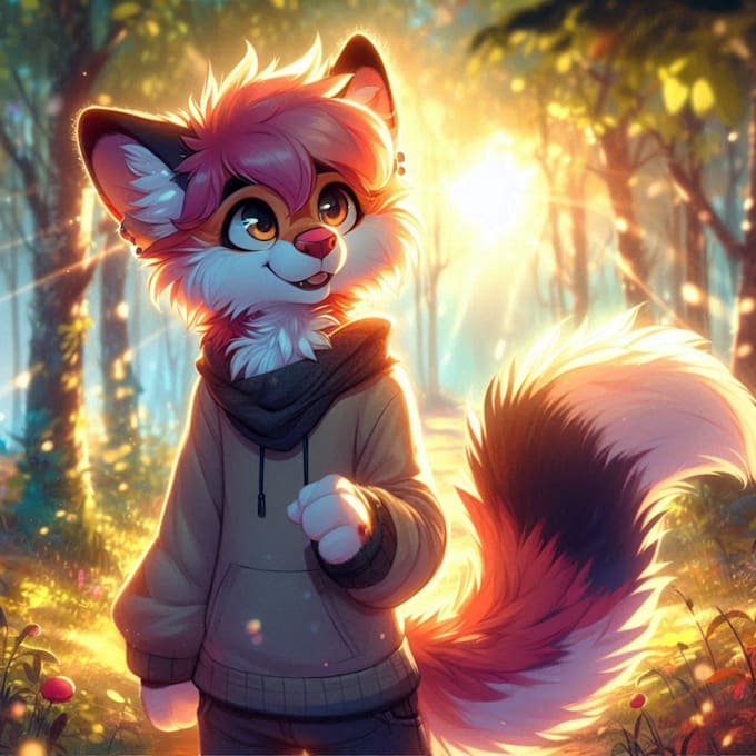 Design furry fan art ref sheet fursona vtuber illustraton by Petasren ...