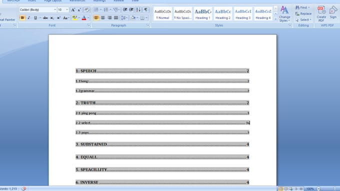 Create a clickable table of contents for you by Rukhsanalatif86 | Fiverr