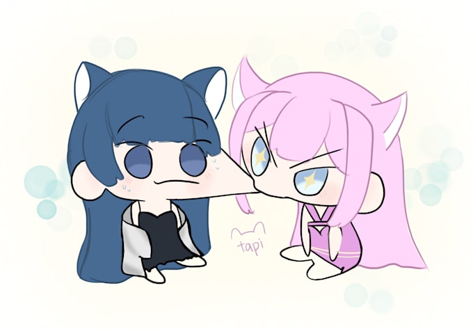 Draw cute and silly vtuber chibi doodles skeb style by Tapiyokaa | Fiverr