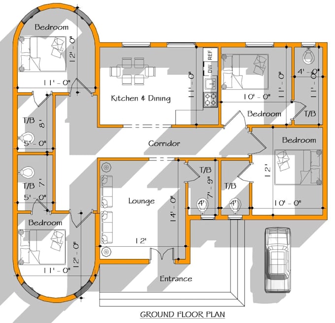 Do house layout plan by Zainabsadi | Fiverr