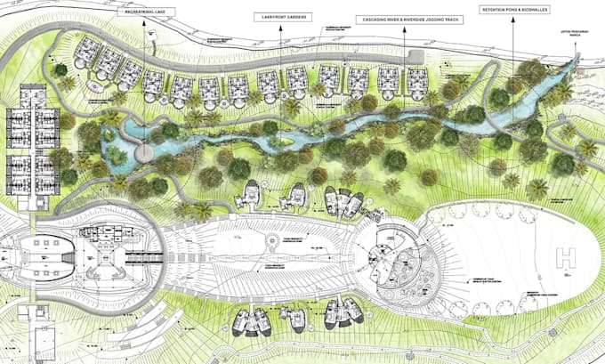 Render architectural site plan, master plan, landscape plan by Anisadg ...