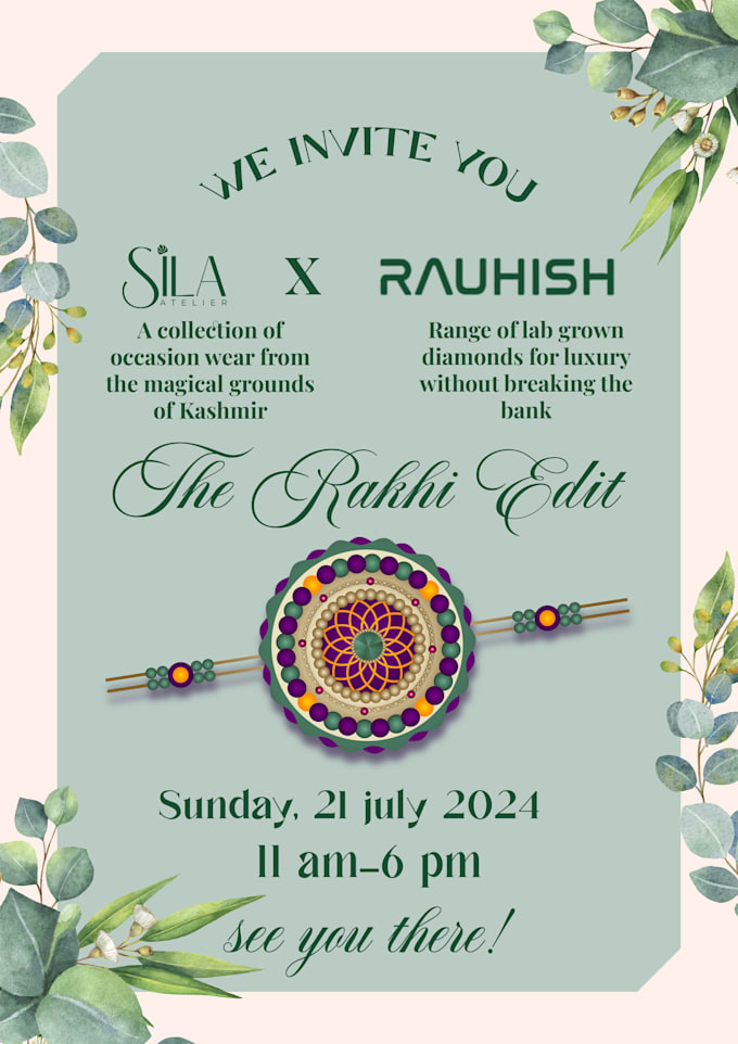 Make custom invitation design for all occasions by Eshikaverma305 | Fiverr