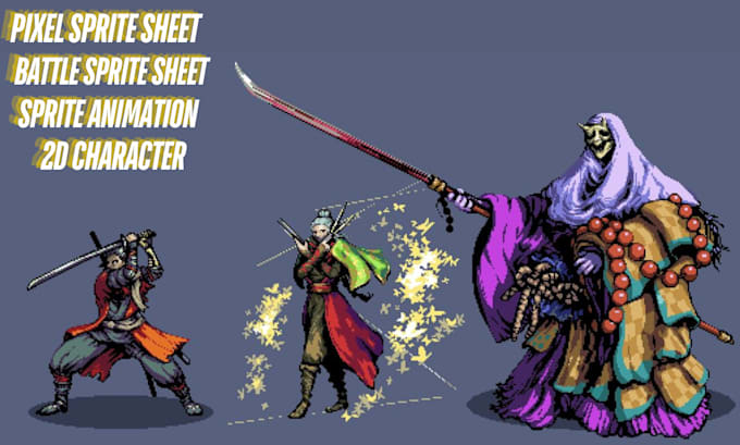 Create sprite sheet, battle sprite, 2d character, game asset, sprite animation by Bami_joshua ...