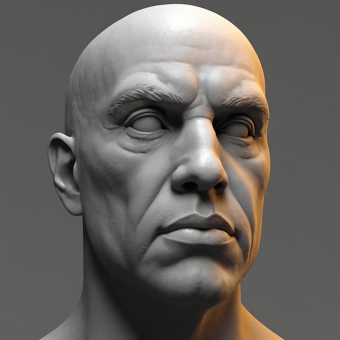 Sculpt 3d head model, bust up model, 3d face character modelling for 3d ...
