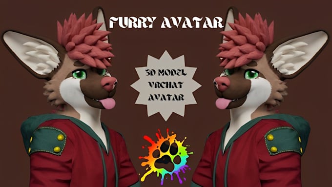 Do custom vrchat avatar 3d model furry avatar vr character rex avatar ...