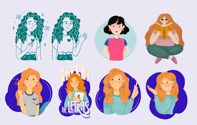 Make an illustrated character that represents you by Hola_diseno | Fiverr