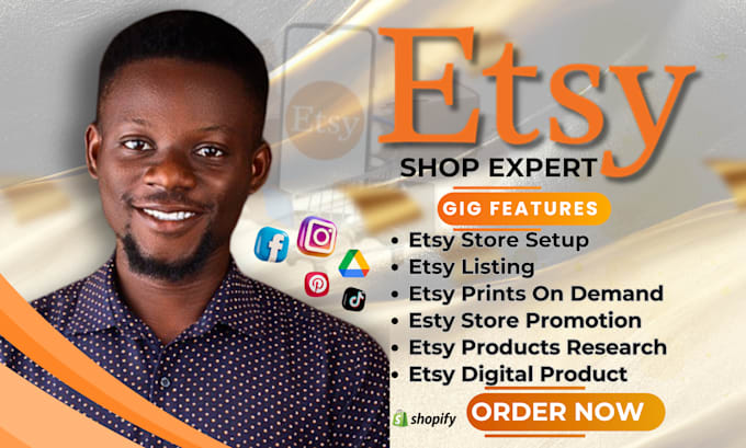 Do digital product design for esty shop, esty seo listing, etsy sales ...