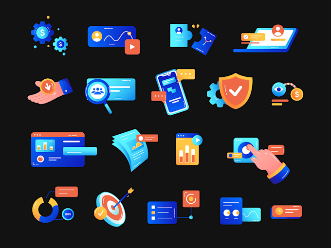 Be uiux designer for custom icon design website and app icon design ui ...