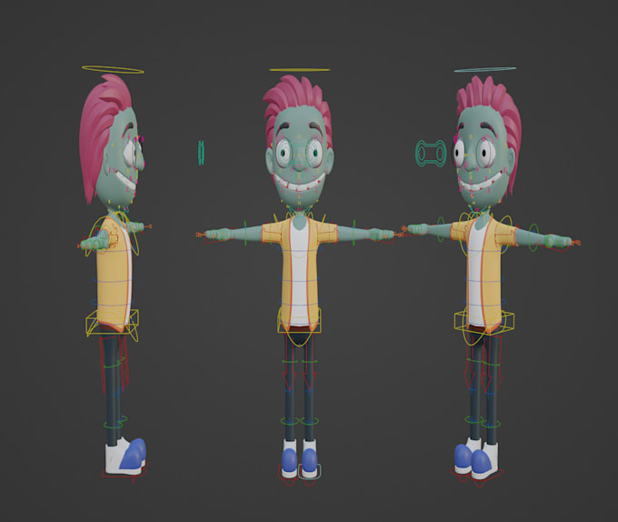 Rig your 3d cartoon characters for animation by Bhagat3dartist | Fiverr