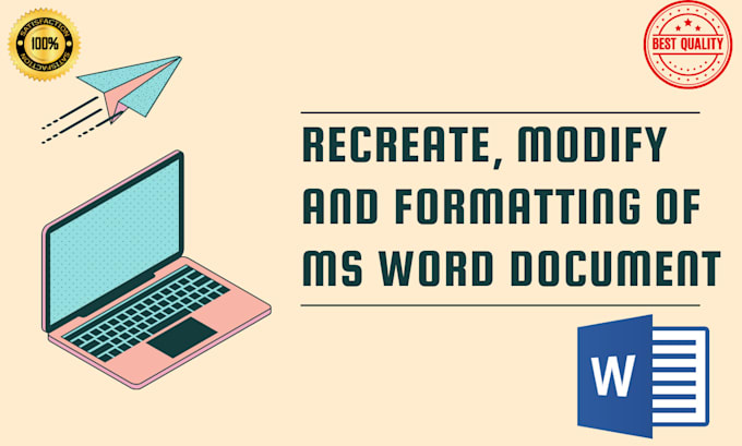 Recreate, modify, edit, fix layout and do formatting of ms word document by Sikandar_786 | Fiverr