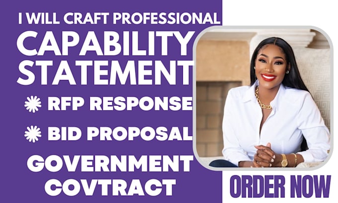 Write winning government contract capability statement rfp response bid ...