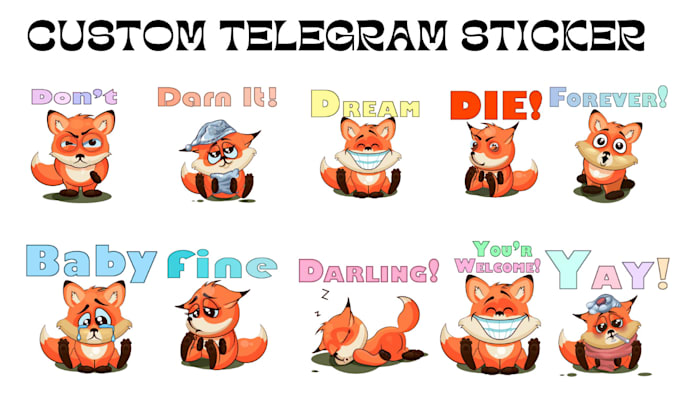Draw animated telegram stickers, furry, gif, emotes, crypto, emoji ...