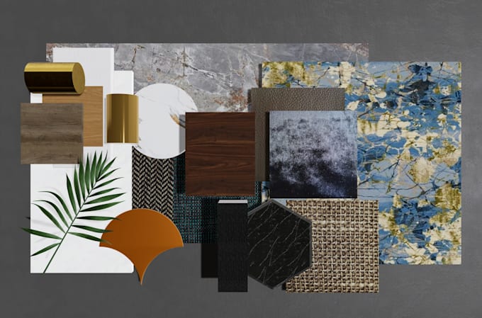 Create mood board and material board for you by Steventjhang | Fiverr