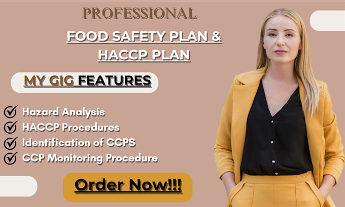 Make full haccp plan and procedure, food safety, cfia canada haccp, safety plan by Helen_3728 ...