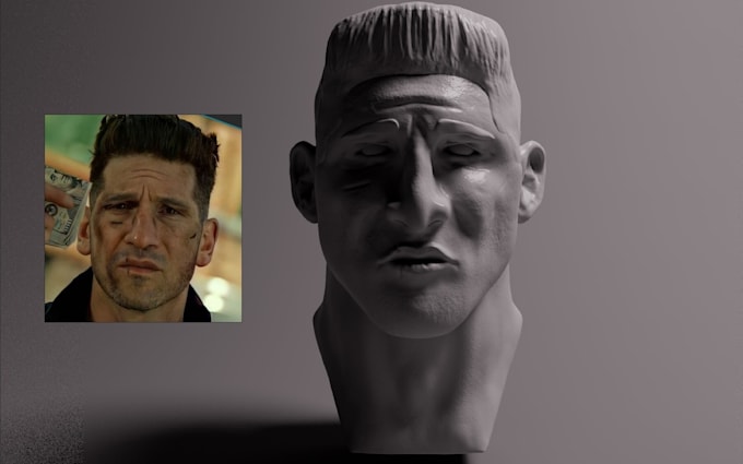 Sculpt realistic 3d head model 3d bust face 3d miniature sculpting for ...