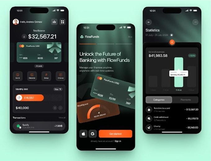Do creative mobile app ui ux design by U_shahzaib | Fiverr