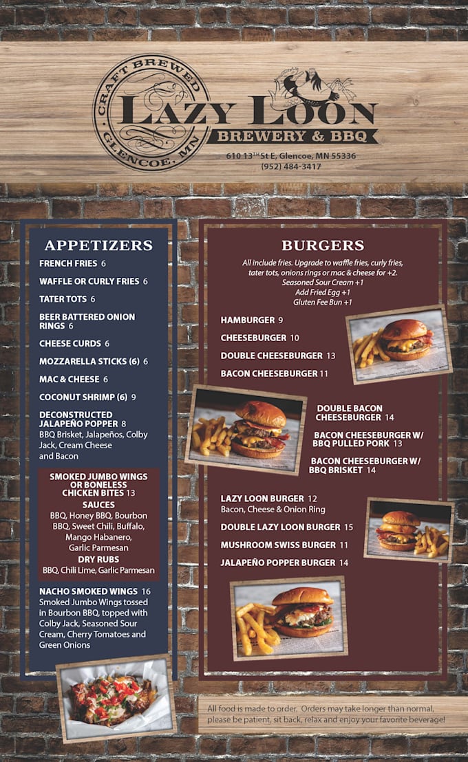 Design a custom menu by Sipladesign | Fiverr