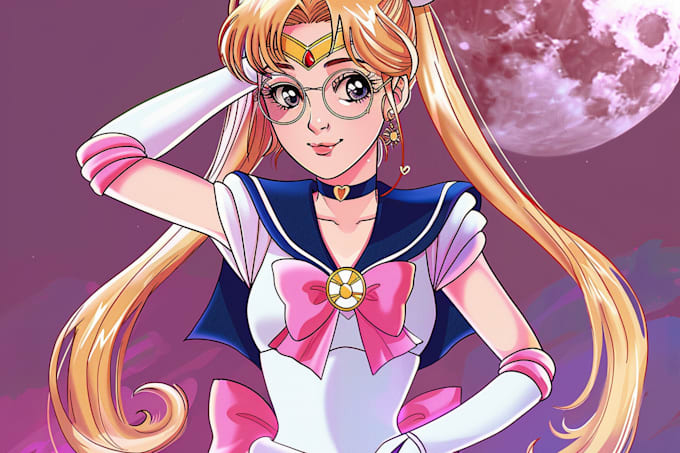Make a sailor moon anime manga style , pro for you by Gustavojul | Fiverr