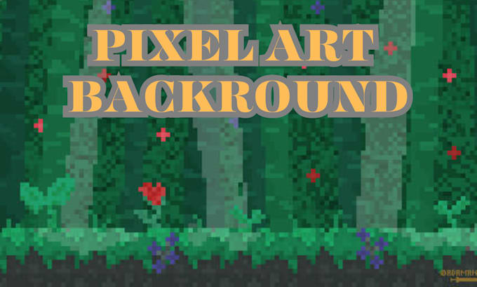 Fondo de pixel art, conjunto de mosaicos, animación de escena y paisaje ...