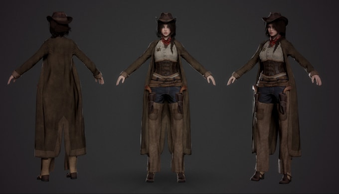 Vrm 3d character, asset for nifty island,3d animaze model, hyperfy ...