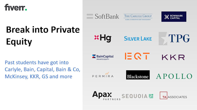 Help you break into private equity by Alex_t_finance | Fiverr