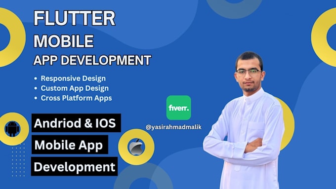 Do custom mobile apps using flutter by Yasirahmadmalik | Fiverr