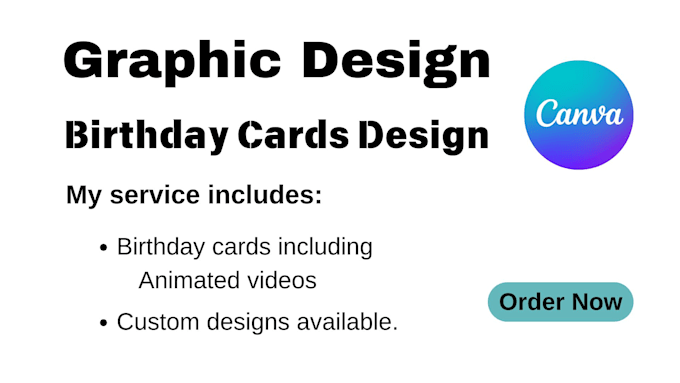 Design birthday cards using canva by Samreenattaulla | Fiverr