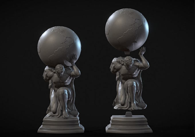 2d image to 3d perfect statue sculptor in zbrush,3d sculpture for 3d ...