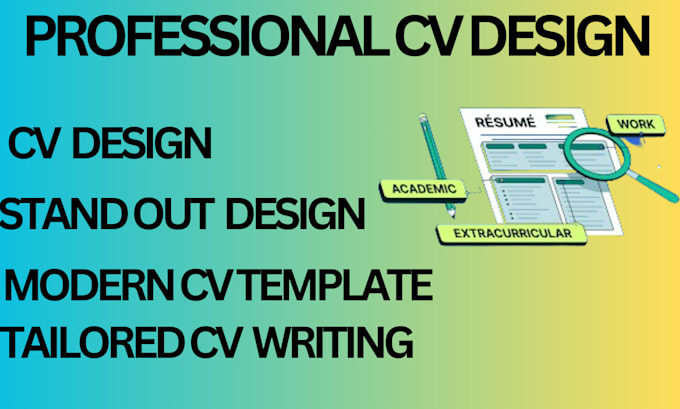 Do acceptable custom cv or resume design, editable resume design by ...