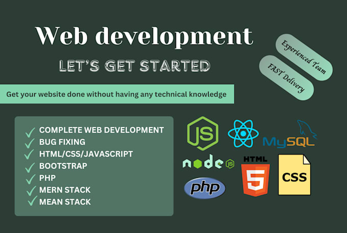 Full stack mern web developer web application reactjs vuejs nodejs html css php by Konvotech ...