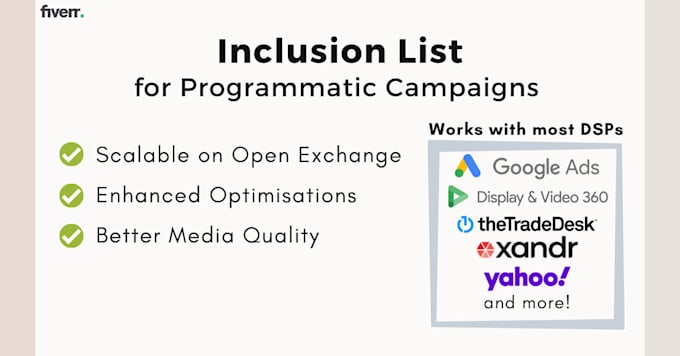 Create inclusion list for your programmatic campaign by Ibrahimmerican ...