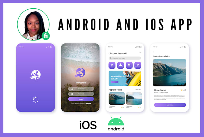 Build your ios and android mobile app using flutter and dart by Emy1999 | Fiverr