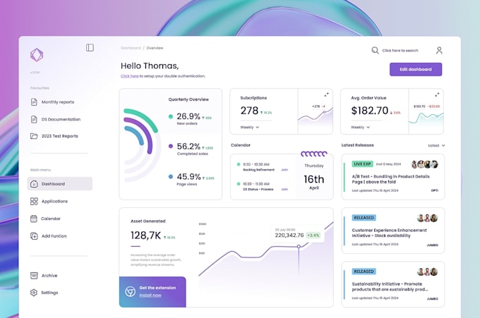 Design admin panel ui, admin dashboard, dashboard design, saas design ...
