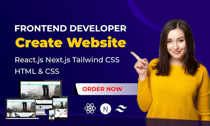 Frontend Developer Create Website In React Next Js Tailwind Css By Imdeveloper100 Fiverr