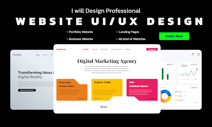 Do all uiux designs ,website design ,dashboard ,mobile app uiux in figma by Mansur_ali1 | Fiverr