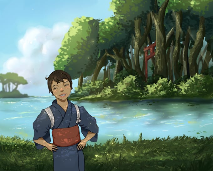 Draw scenery for you by Cruxyart | Fiverr