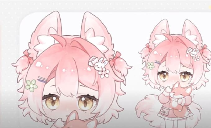 Dibujar lindo chibi live2d modelo chibi vtuber diseño chibi anime art ...