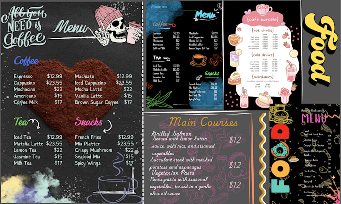 Create attractive food menu, poster, flyer and brochure in canva by ...