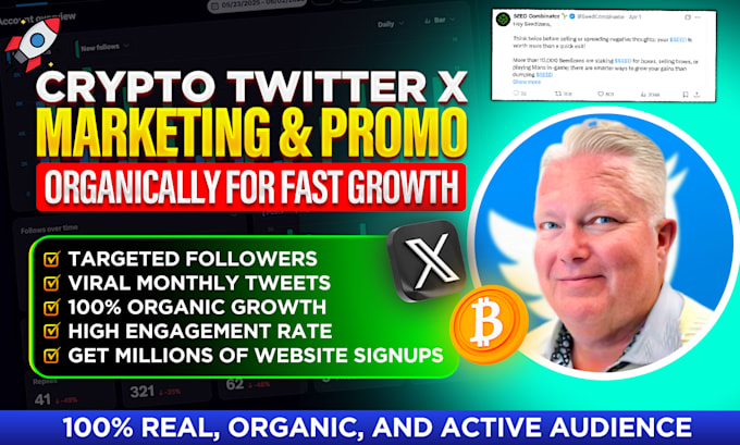 Do organic growth, twitter x crypto telegram marketing, x marketing ...