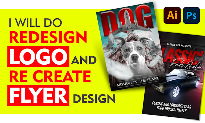 Do redesign logo and recreate flyer design edit by Cmn_advertising | Fiverr