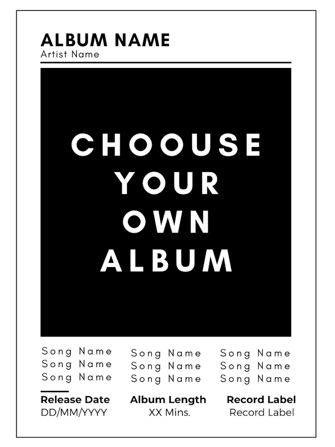 Create a printable poster for your favorite album by Belgizemgirgin ...