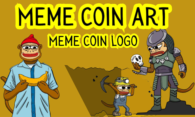 Draw crypto logo, memecoin art, telegram stickers in pepe ,brett, andy ...