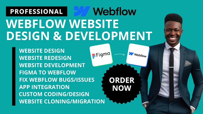 Do ecommerce webflow design, redesign, develop responsive website ...