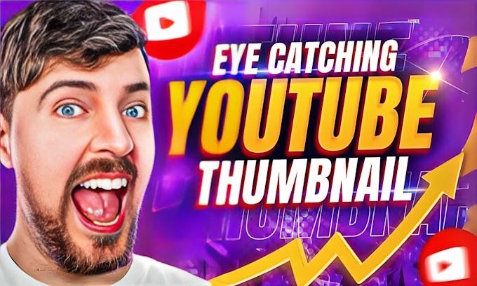 Design catchy youtube thumbnail in one hour by Mrqarni_ | Fiverr
