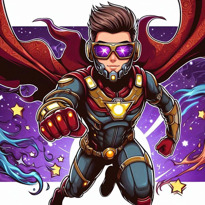 Draw a professional superhero cartoon character by Teoresye | Fiverr